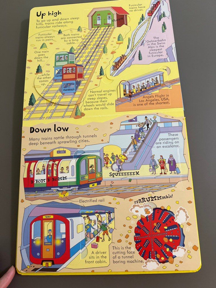 Usborne look inside Trains, Hobbies & Toys, Books & Magazines, Children ...