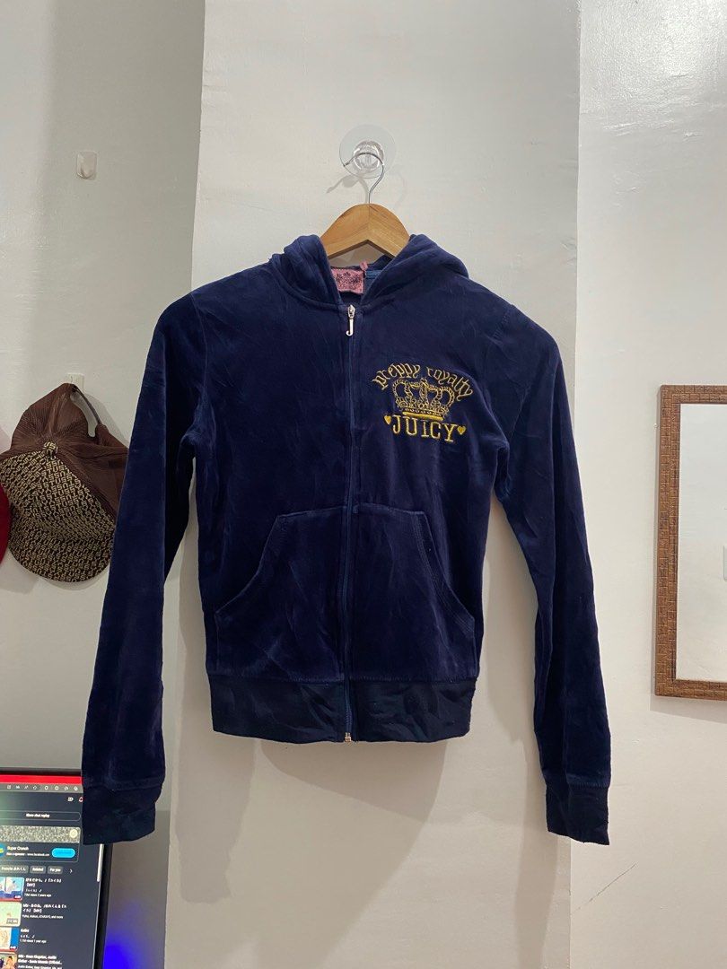 VINTAGE JUICY COUTURE ZIP UP HOODIE PREPPY ROYALTY, Women's Fashion, Coats, Jackets and ...