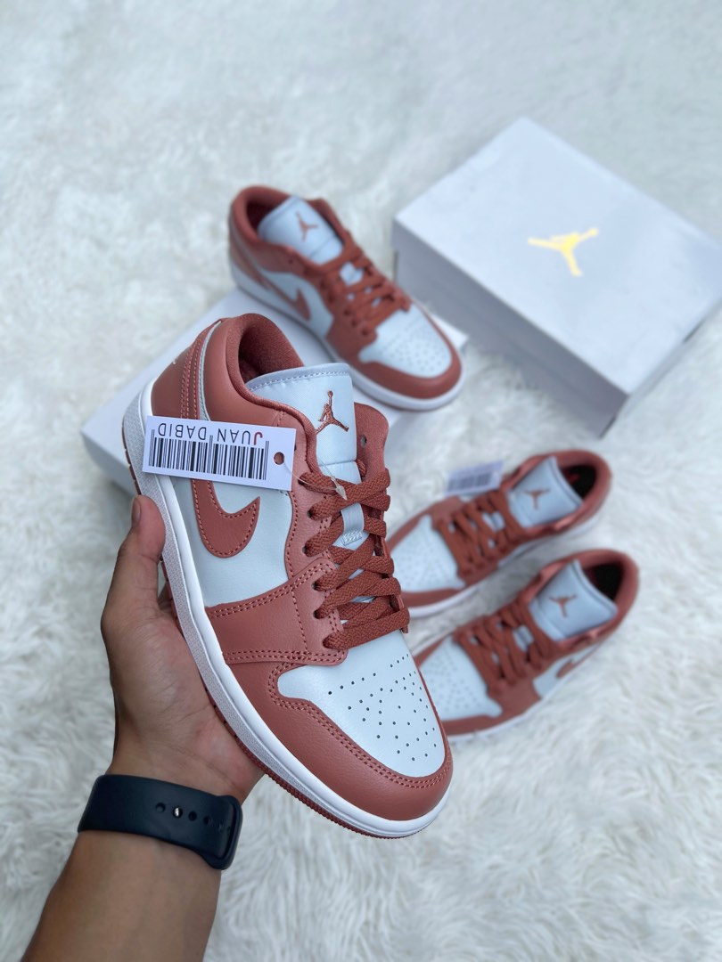 Air Jordan 1 Low Pink Salmon, Women's Fashion, Footwear, Sneakers on ...