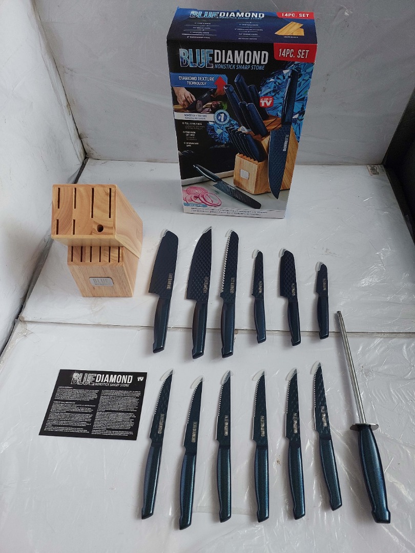 Blue Diamond Cutlery Knife Set 14-Piece NewUSA, Furniture & Home Living ...