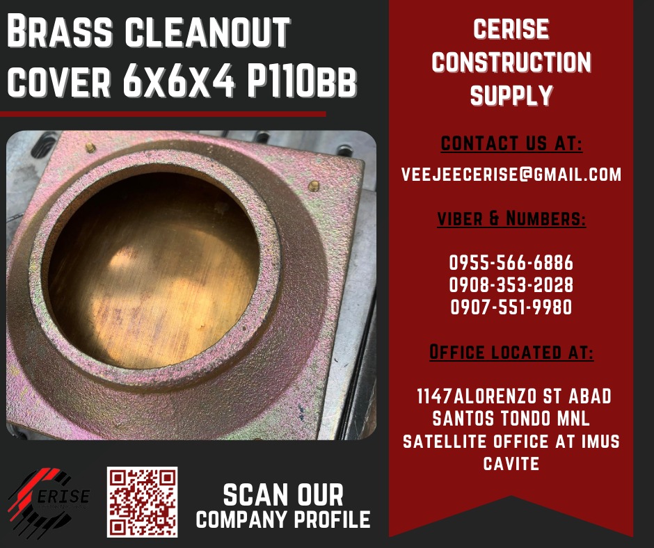 BRASS CLEANOUT COVER, Commercial & Industrial, Construction & Building ...