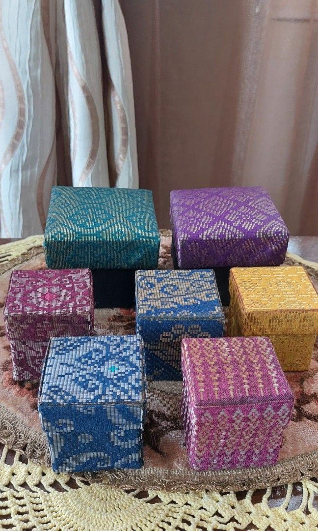 Cute Traditional Songket Boxes Set of 7, Furniture & Home Living, Home ...