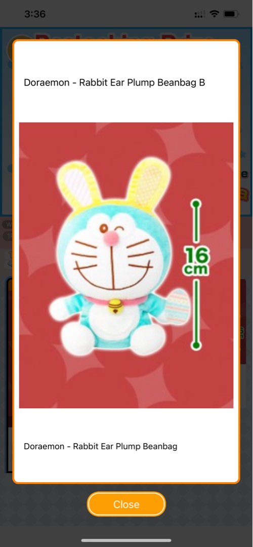 Doraemon Smiling Rabbit Ear Plump Beanbag, Hobbies & Toys, Toys & Games ...