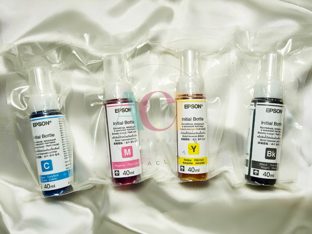 EPSON L121 Original Initial Bottle Dye Ink (sold as set), Computers ...