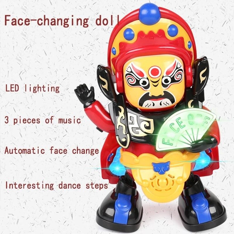 Face Changing Dolls Automatic Dancing Robot Electric Baby Toy Children ...