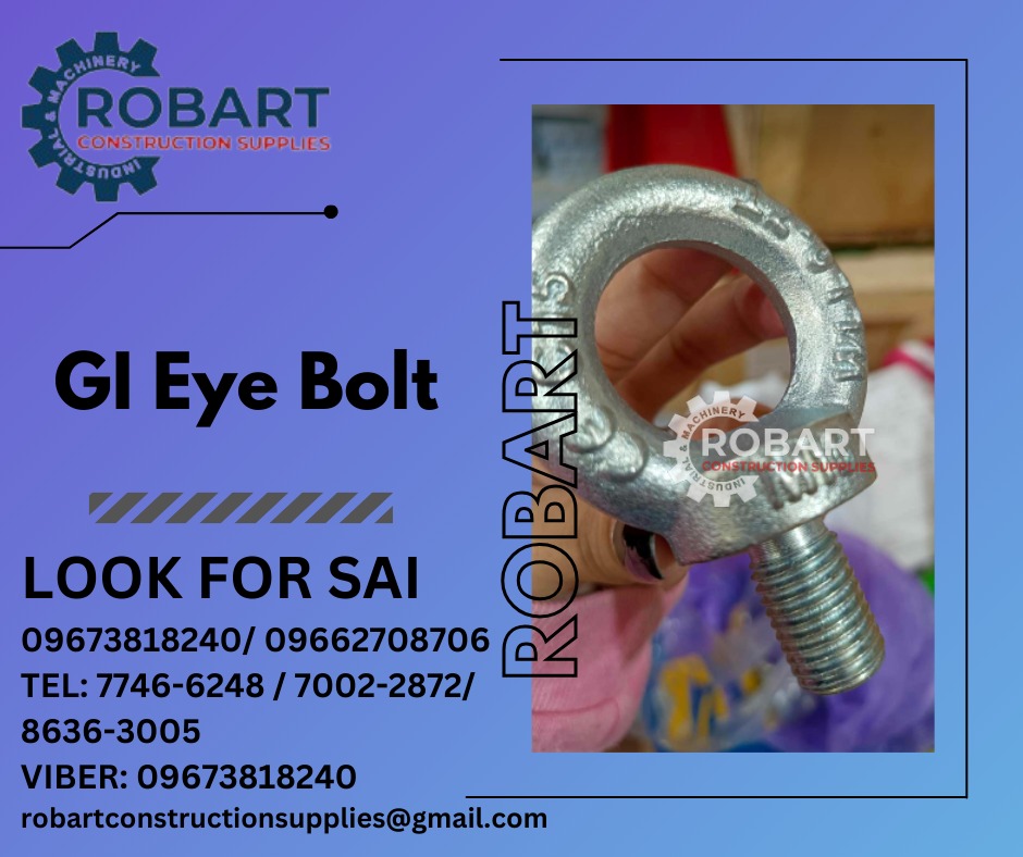 GI Eye Bolt, Commercial & Industrial, Construction Tools & Equipment on ...