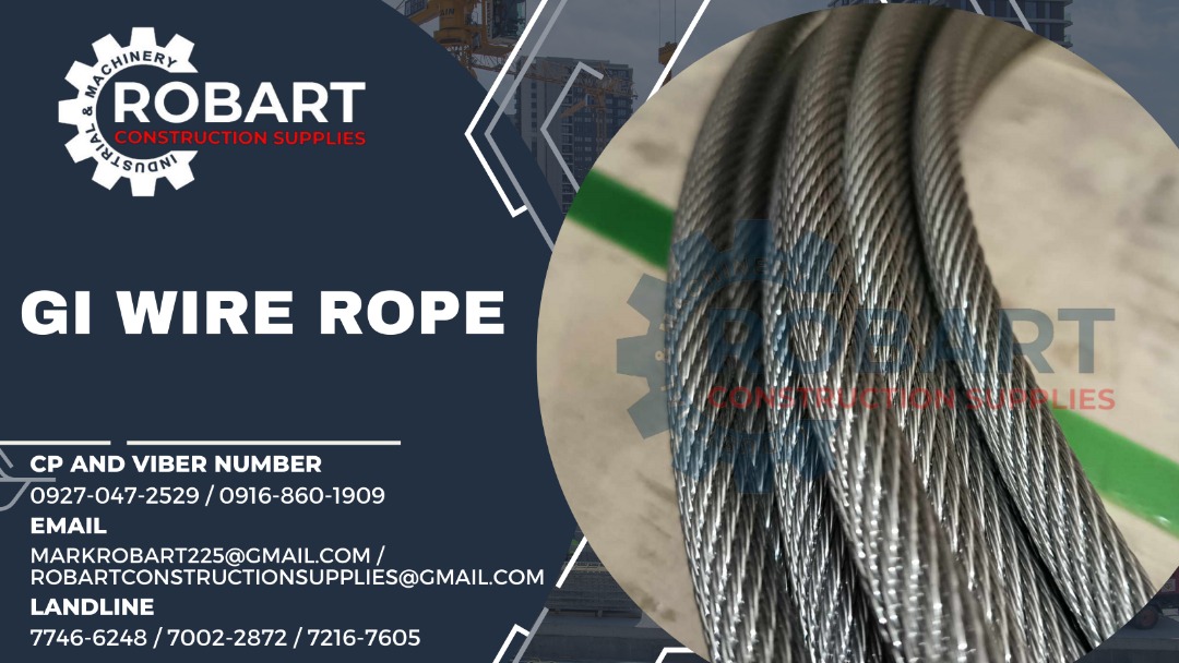 GI Wire Rope, Commercial & Industrial, Construction Tools & Equipment ...