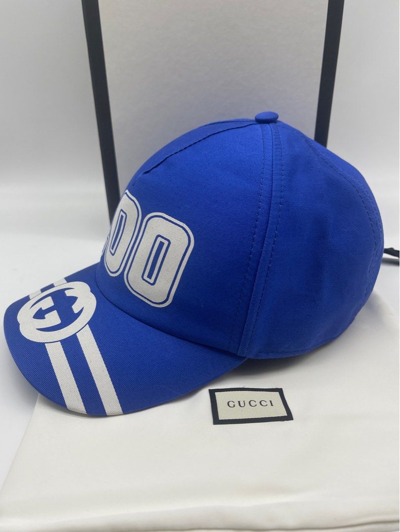 Gucci 100 Centennial Royal Blue Baseball Cap, Luxury, Accessories on ...