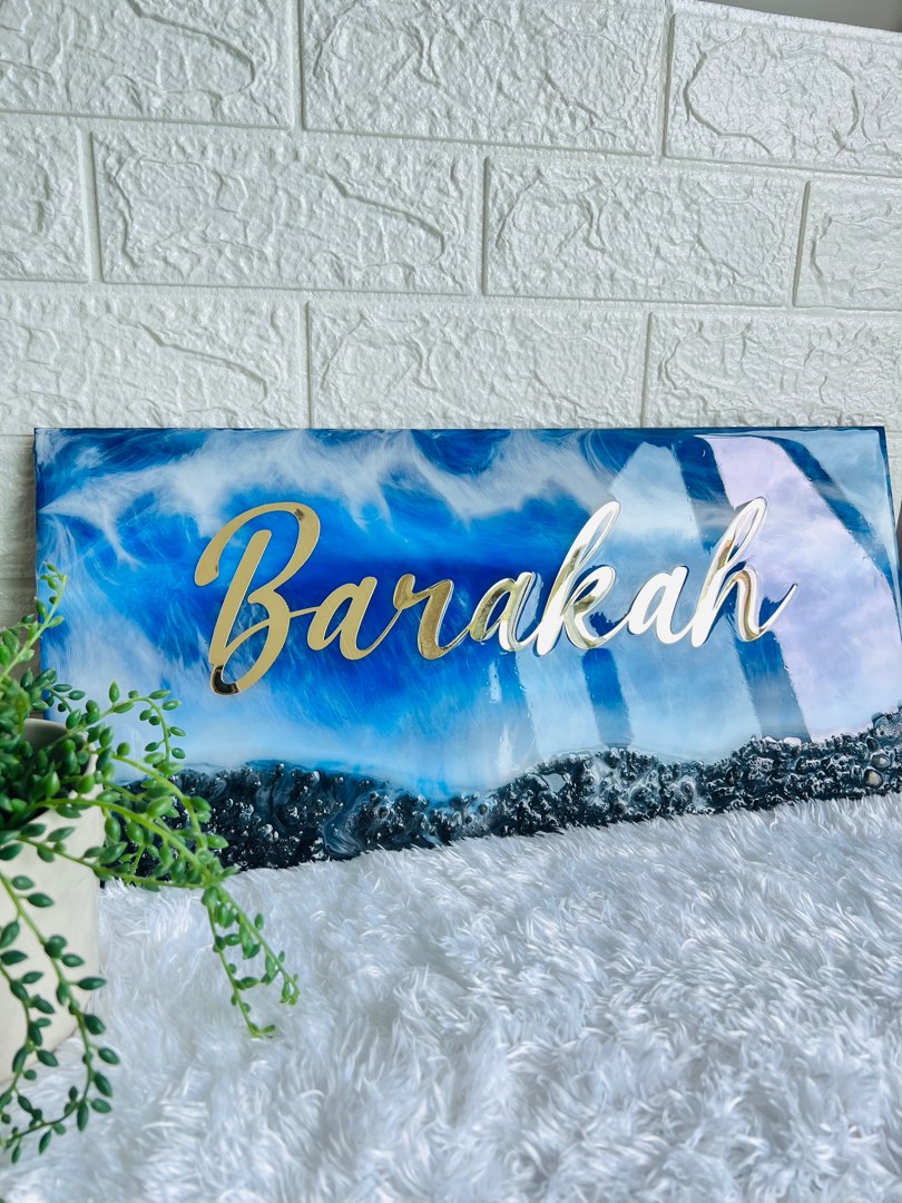 Resin door signage/ resin name boardHome Decor/ Resin Door Signage ...