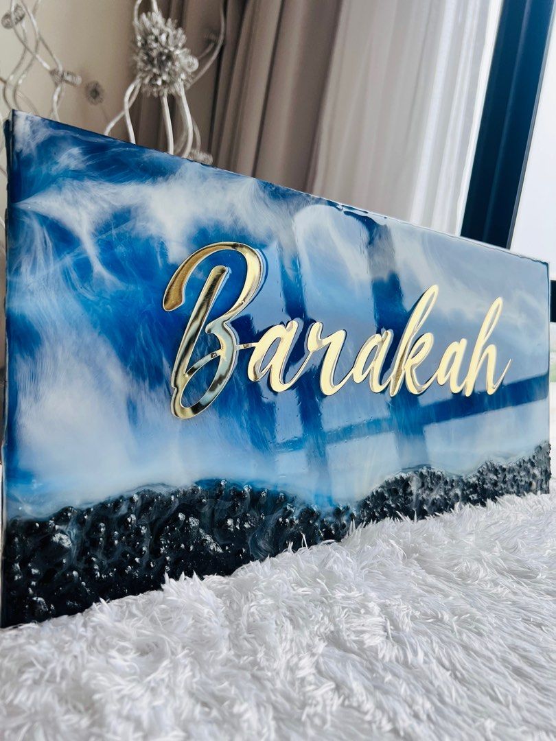 Resin door signage/ resin name boardHome Decor/ Resin Door Signage ...