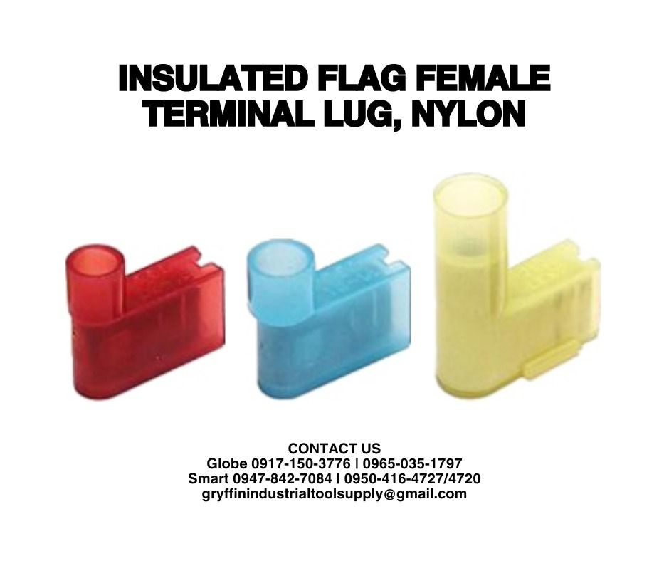 Insulated Flag Female Terminal Lug, Nylon, Commercial & Industrial ...