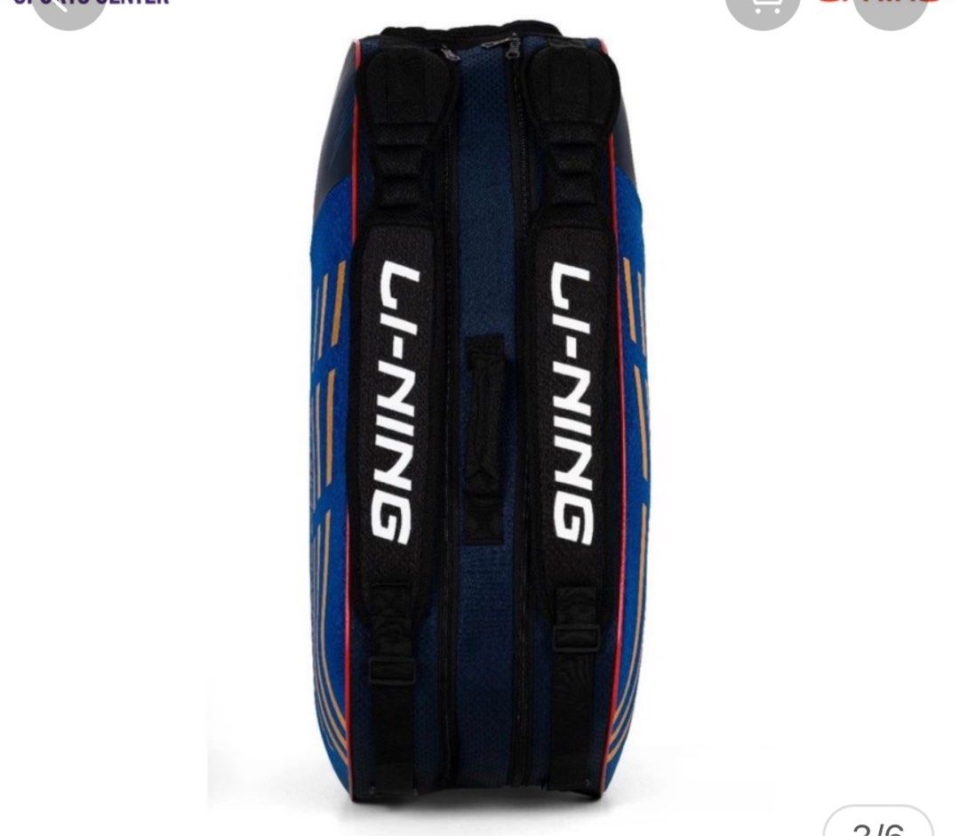Li Ning 6 in 1 racket bag ABDS667-1, Sports Equipment, Sports & Games ...