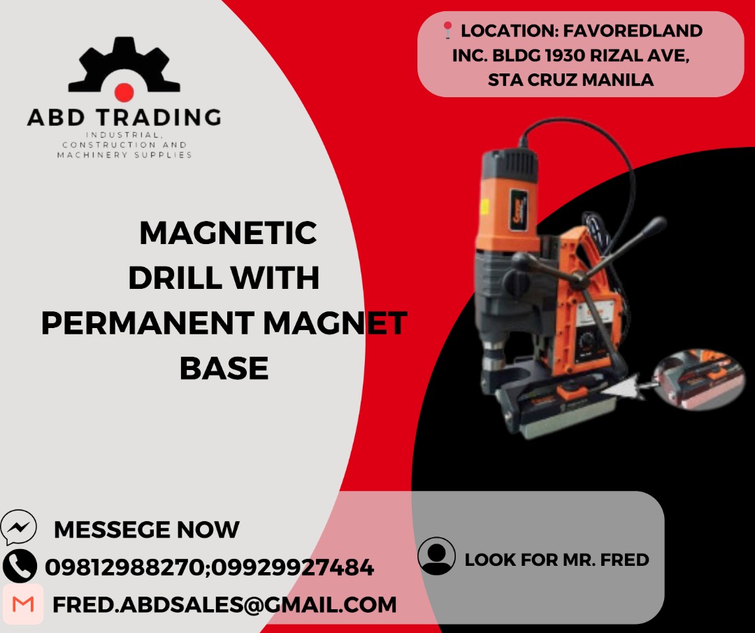 MAGNETIC DRILL WITH PERMANENT MAGNET BASE, Commercial & Industrial ...