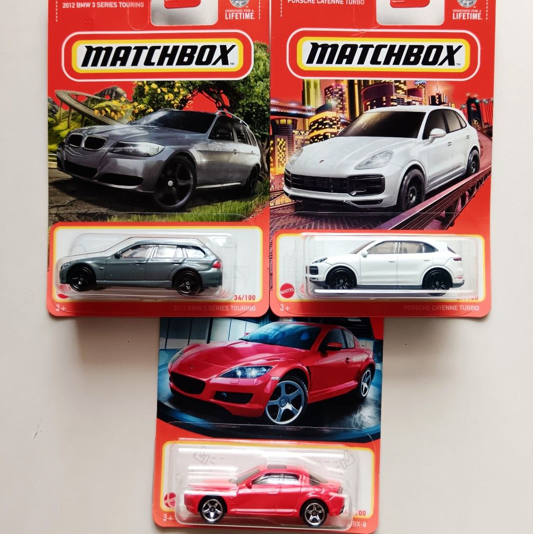 MATCHBOX DOUBLE BUNDLE Porsche Cayenne Turbo + Mazda RX-8 + BMW 3 ...