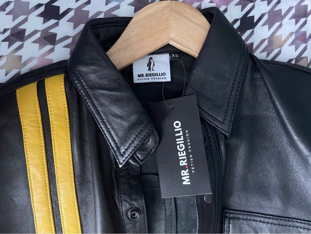 Mr Riegillio Leather Shirt, Men's Fashion, Tops & Sets, Formal Shirts ...