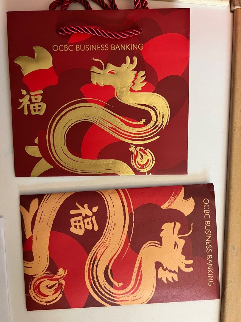 Ocbc business banking 2024 Ang pow with orange carrier, Hobbies & Toys ...