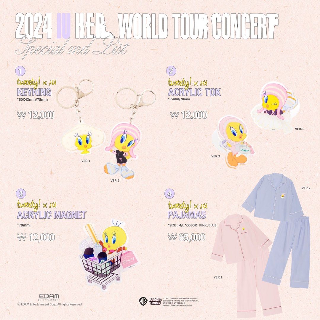 OFFICIAL IU x Tweety MD Preorder, Hobbies & Toys, Memorabilia ...