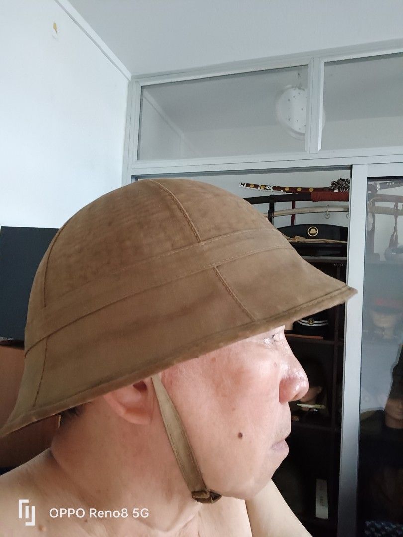 ORIGINAL WWII IMPERIAL JAPANESE ARMY SUN HAT WITH NAME OF IJA SOLDIER'S ...