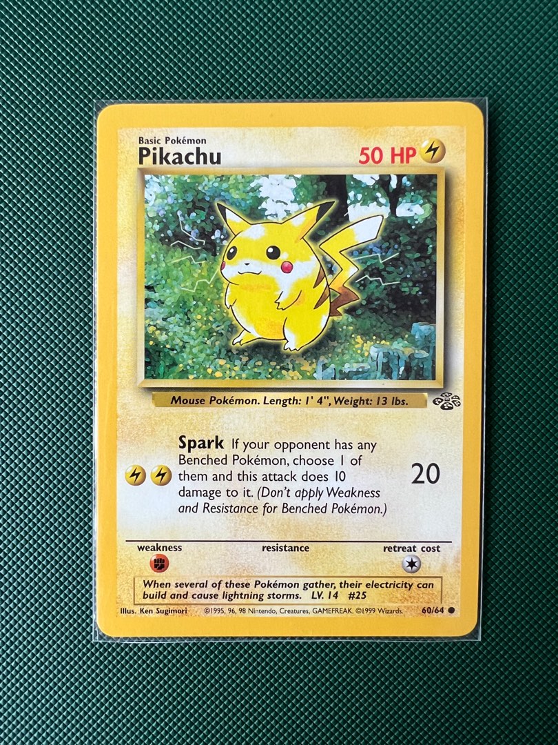 Pikachu 60/64 Jungle Set Common Vintage Pokemon Card, Hobbies & Toys ...