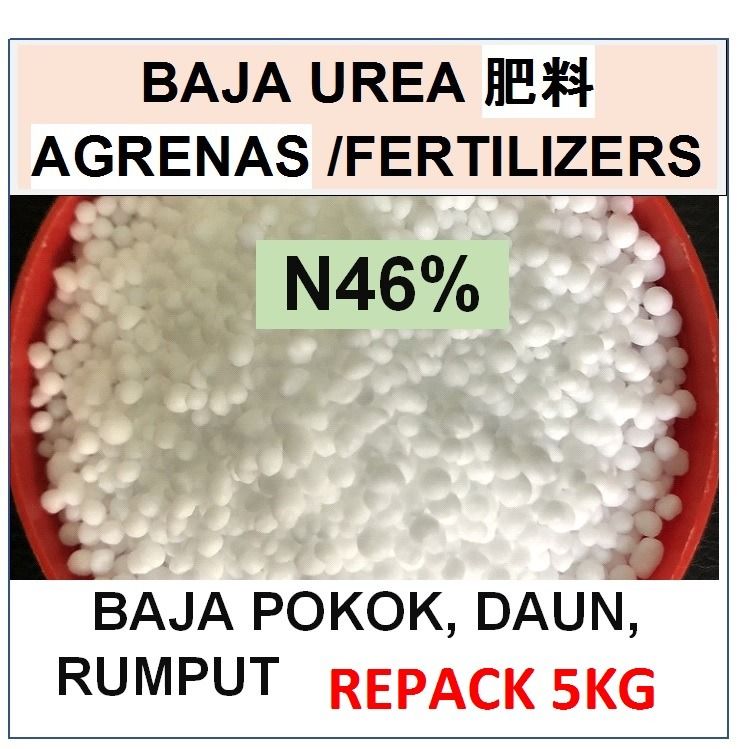 [REPACK 5KG] BAJA UREA/FERTILIZER 草肥/AGRENAS N46% /BAJA RUMPUT DAUN DAN ...