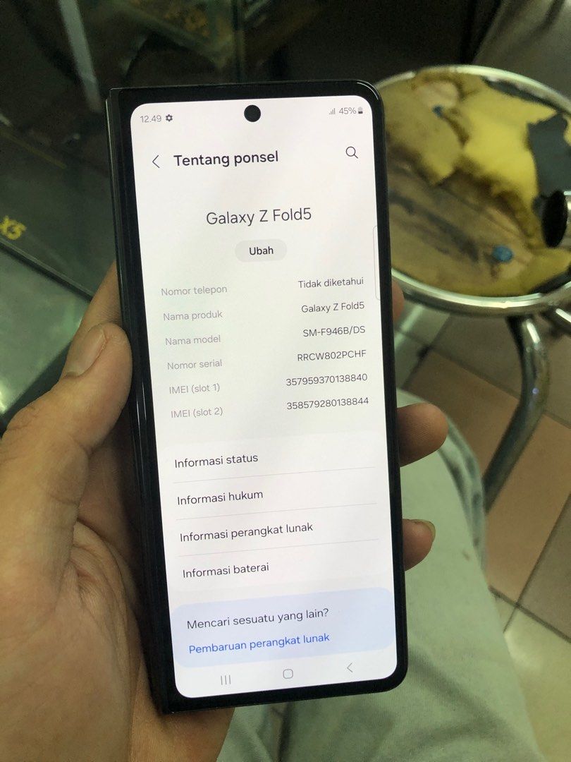 Samsung Galaxy Z Fold 5 256Gb Phantom Black, Telepon Seluler & Tablet, Ponsel Android, Samsung ...