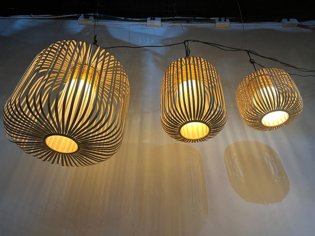 Solihiya Floor Lamp/ Rattan Pendant Lamps, Furniture & Home Living ...