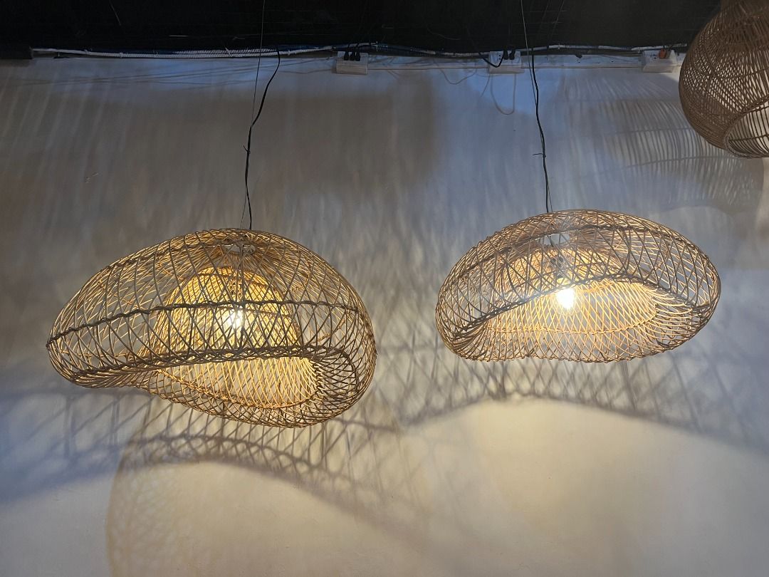 Solihiya Floor Lamp/ Rattan Pendant Lamps, Furniture & Home Living ...