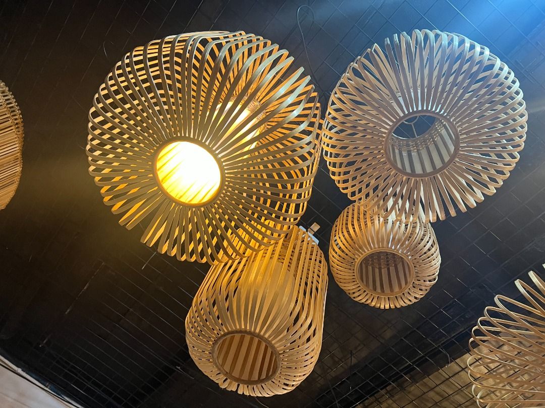 Solihiya Floor Lamp/ Rattan Pendant Lamps, Furniture & Home Living ...