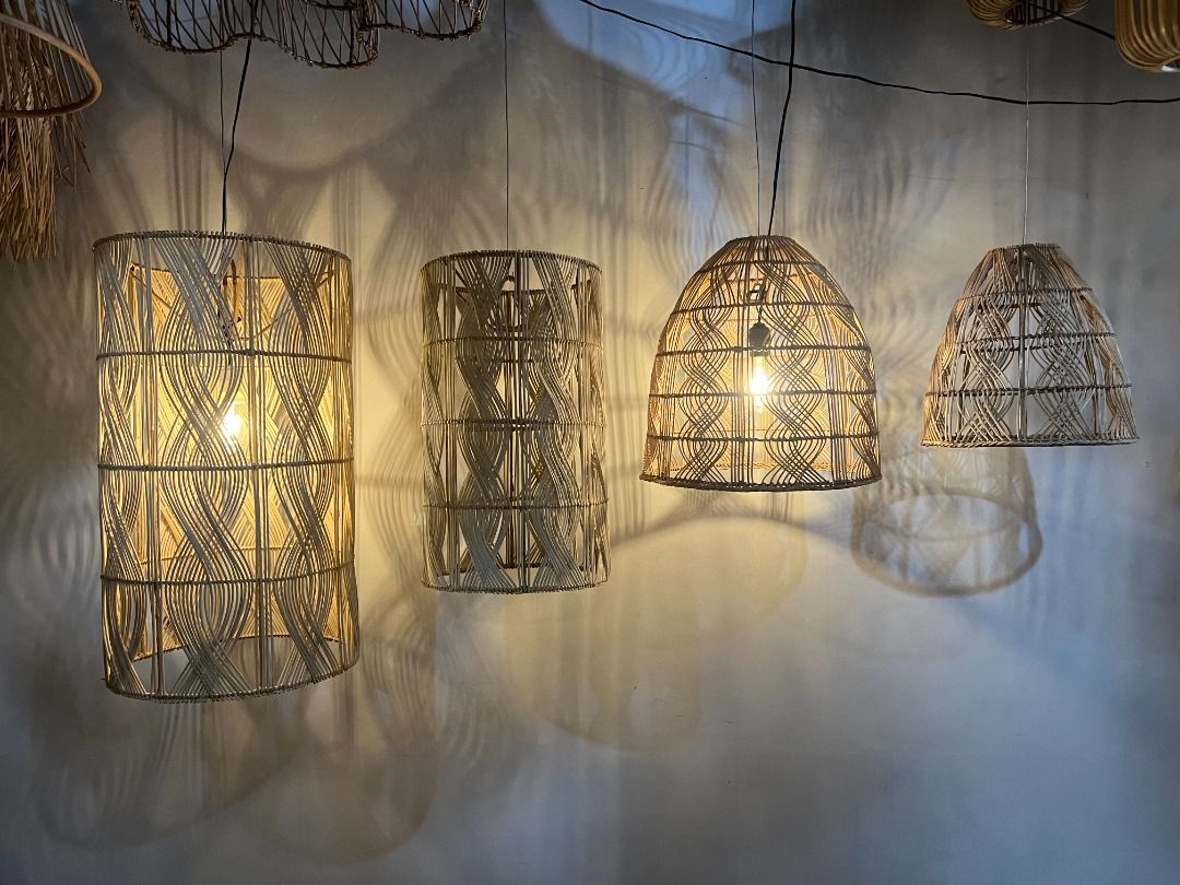 Solihiya Floor Lamp/ Rattan Pendant Lamps, Furniture & Home Living ...