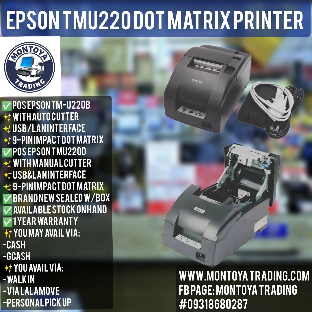 TMU220 EPSON PRINTER DOT MATRIX, Computers & Tech, Printers, Scanners ...
