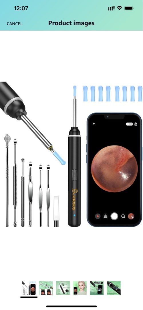 VITCOCO Ear Wax Removal Kit Ear Camera 1920P HD Ear Wax Removal Tool ...