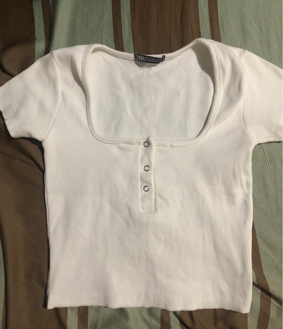 WHITE BASIC SQUARENECK BANGLA TOP, Women's Fashion, Tops, Blouses on ...