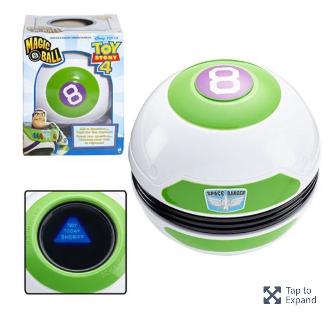 100% Brand New The Disney/Pixar Toy Story 4-themed Magic 8 Ball, 興趣及遊戲 ...