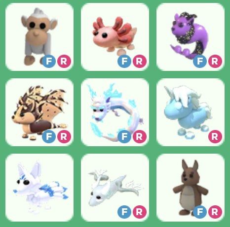 Albino Monkey Frost Fury Kangaroo Ghost Dragon Adopt me Roblox, Video ...