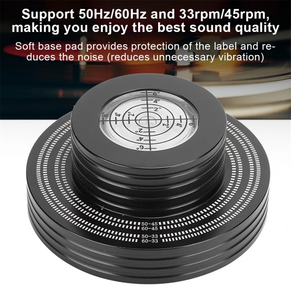 Aluminum Record Player Weight Turntable Bubble Level 50Hz 60Hz LP Vinyl ...