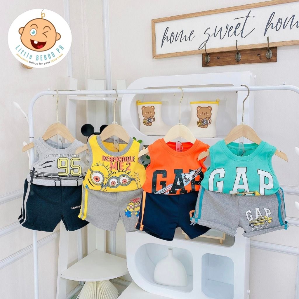 Baby Kids Sando and Short Terno Boys Cotton Sando Set (1 to 12 years ...