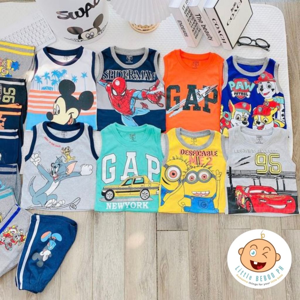 Baby Kids Sando and Short Terno Boys Cotton Sando Set (1 to 12 years ...