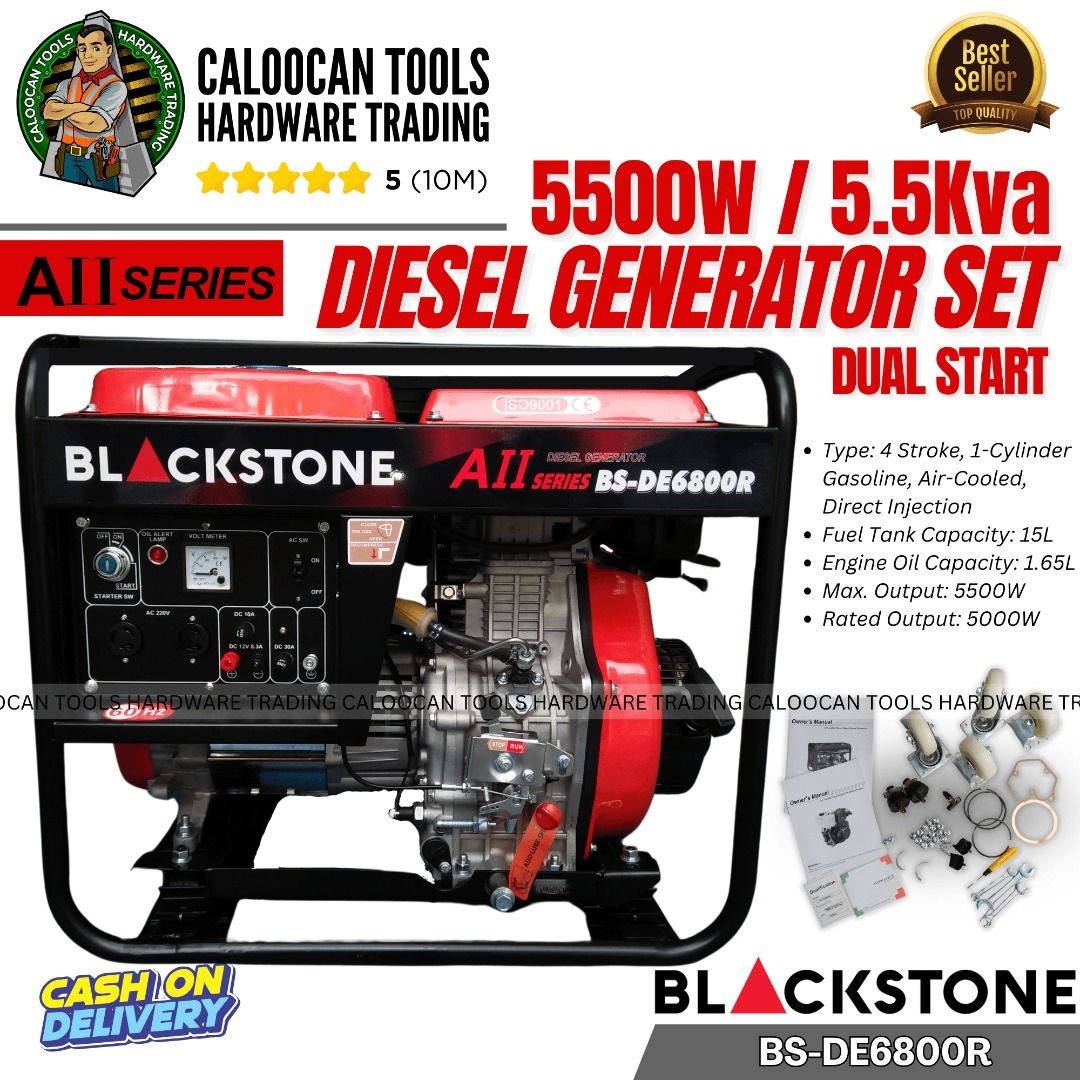 BLACKSTONE AII Series Diesel Generator Set - Dual Start System 5000W ...