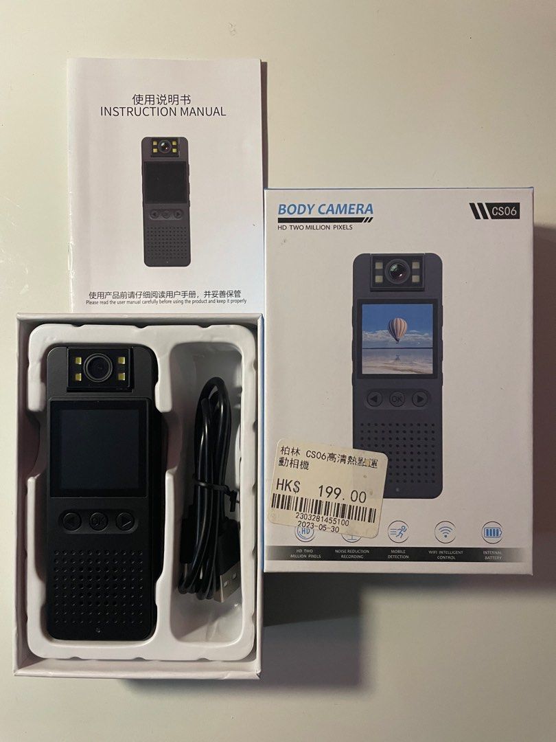 Body Camera CS06 隨身運動相機&攝影機-不議價, 攝影器材, 攝錄機 - Carousell