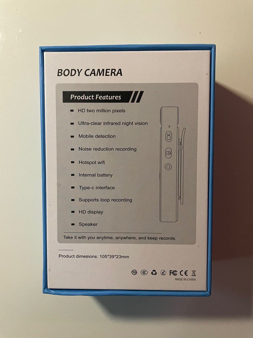 Body Camera CS06 隨身運動相機&攝影機-不議價, 攝影器材, 攝錄機 - Carousell
