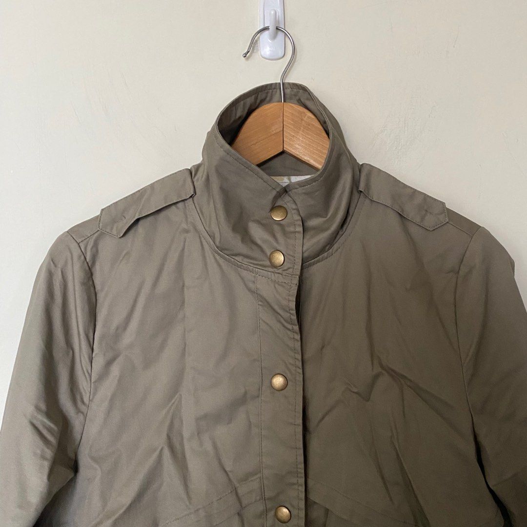 #24吃土季 出清特價專櫃品牌Cumar Italy純棉質感百搭個性立領造型抽繩設計款長袖薄外套夾克, 她的時尚, 外套、夾克、大衣在旋轉拍賣