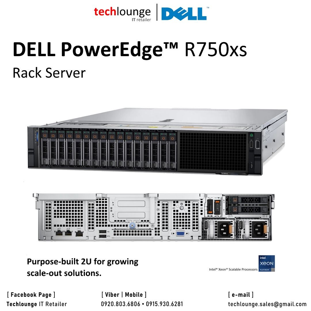 DELL POWEREDGE R750xs-Intel Xeon 4310, 16GB, Quad Port 1GbE, 1.2TB ISE ...