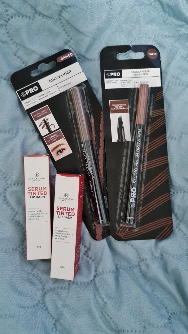 EB Brow Liner and Pen + Serum Tinted Lip Balm (Sold as Pack), Beauty ...