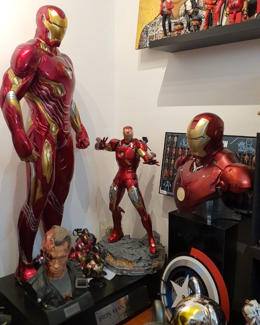 Iron Man Life Size statue half scale statue and life size bust, Hobbies ...