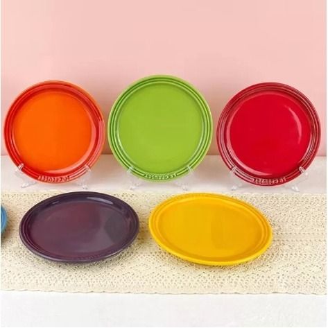 Le Creuset Rainbow Plate dish China plate set of 6 pieces household ...