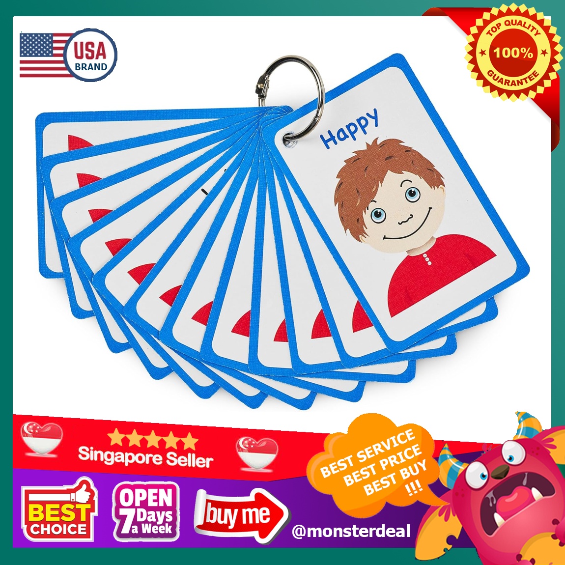 My Feelings and Emotion Boys Flash Cards for Visual aid Special Ed ...