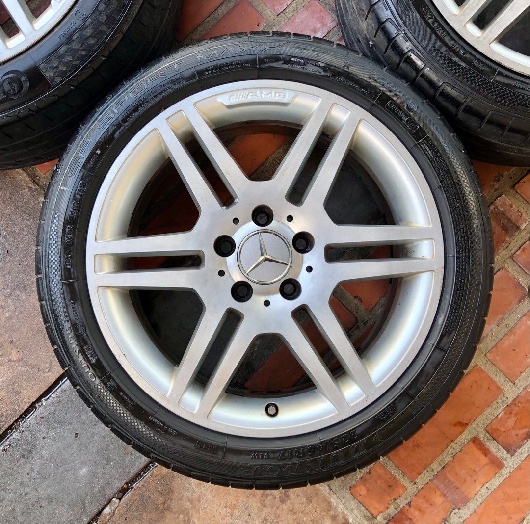 Original Mercedes AMG 17inch Staggered Rims, Auto Accessories on Carousell