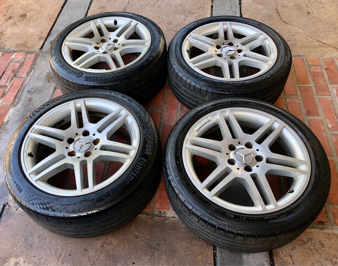 Original Mercedes AMG 17inch Staggered Rims, Auto Accessories on Carousell
