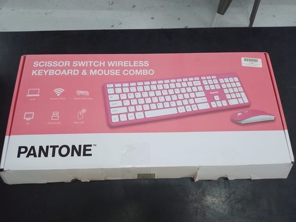 Pantone Scissor Switch Wireless Keyboard & Mouse Combo, Pink, Computers ... Pantone Scissor Switch Wireless Keyboard & Mouse Combo, Pink, Computers ...