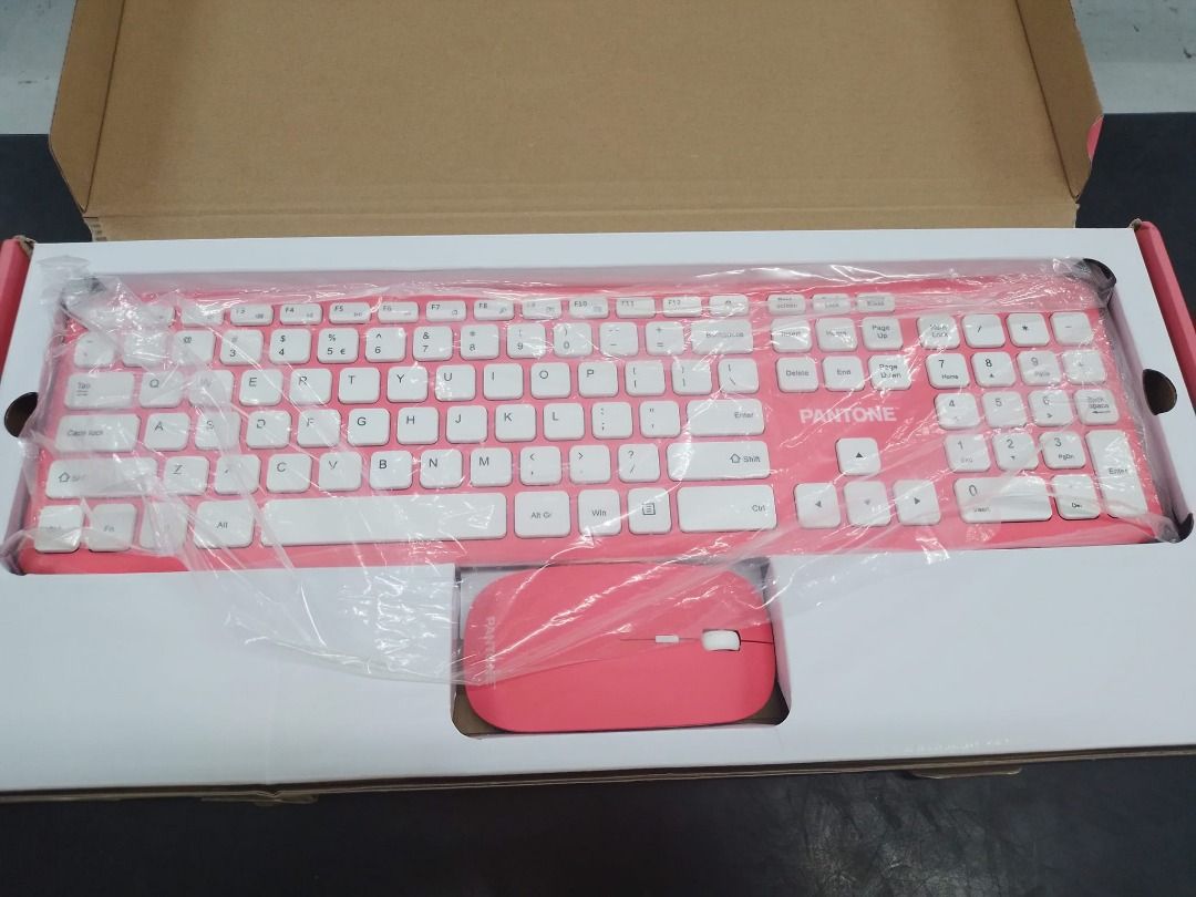 Pantone Scissor Switch Wireless Keyboard & Mouse Combo, Pink, Computers ... Pantone Scissor Switch Wireless Keyboard & Mouse Combo, Pink, Computers ...